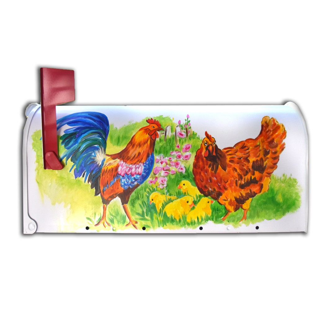 Painted Chickens-rooster-baby Chicks Mailbox - Etsy