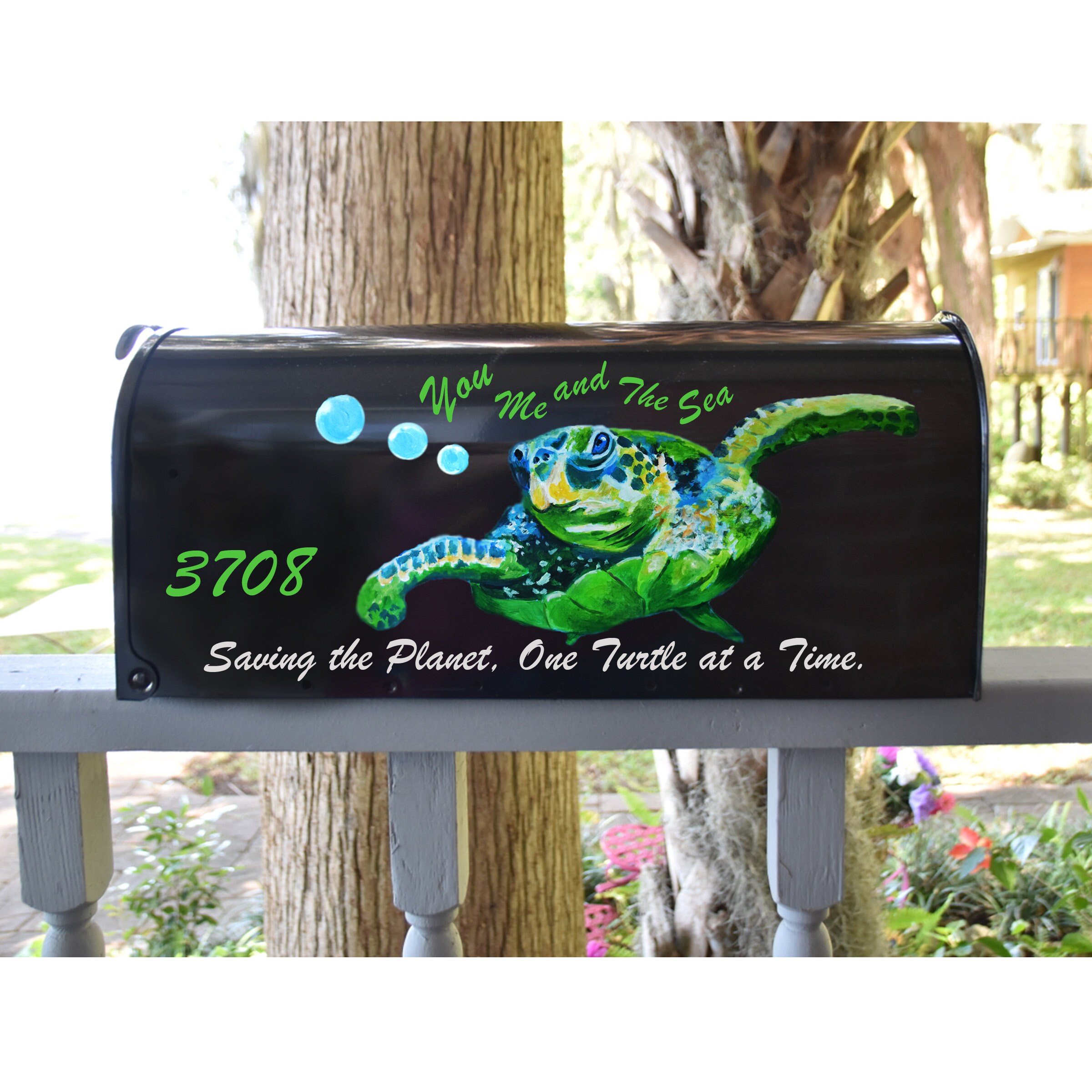 Custom Hand Painted Sea Turtle Mailbox - Etsy