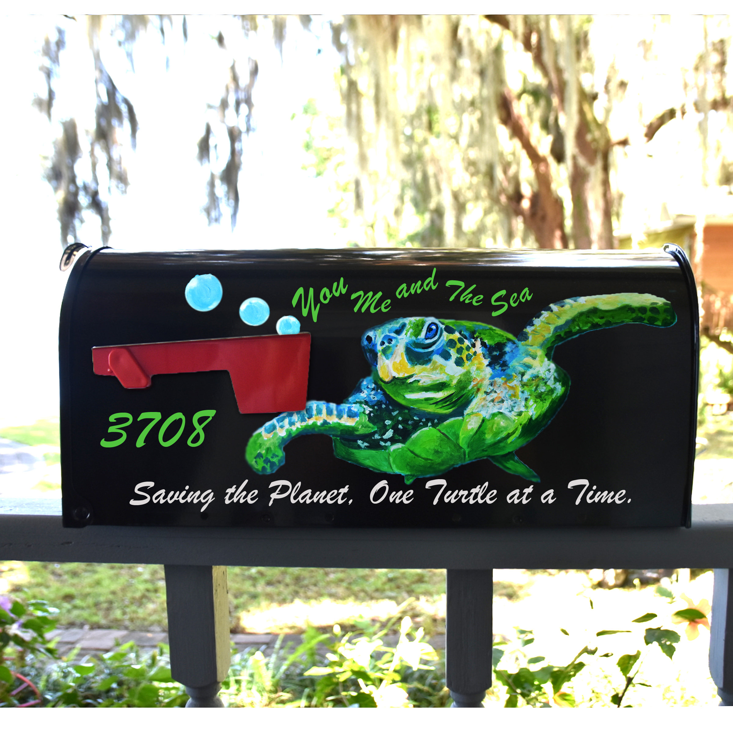 Custom Hand Painted Sea Turtle Mailbox - Etsy