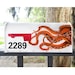 Custom Hand Painted Octopus White Mailbox With House Number - Etsy