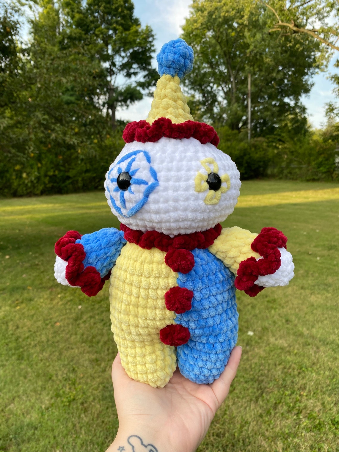 Crochet Clown, Handmade Crochet, Crochet, Crochet Clown Plushie ...