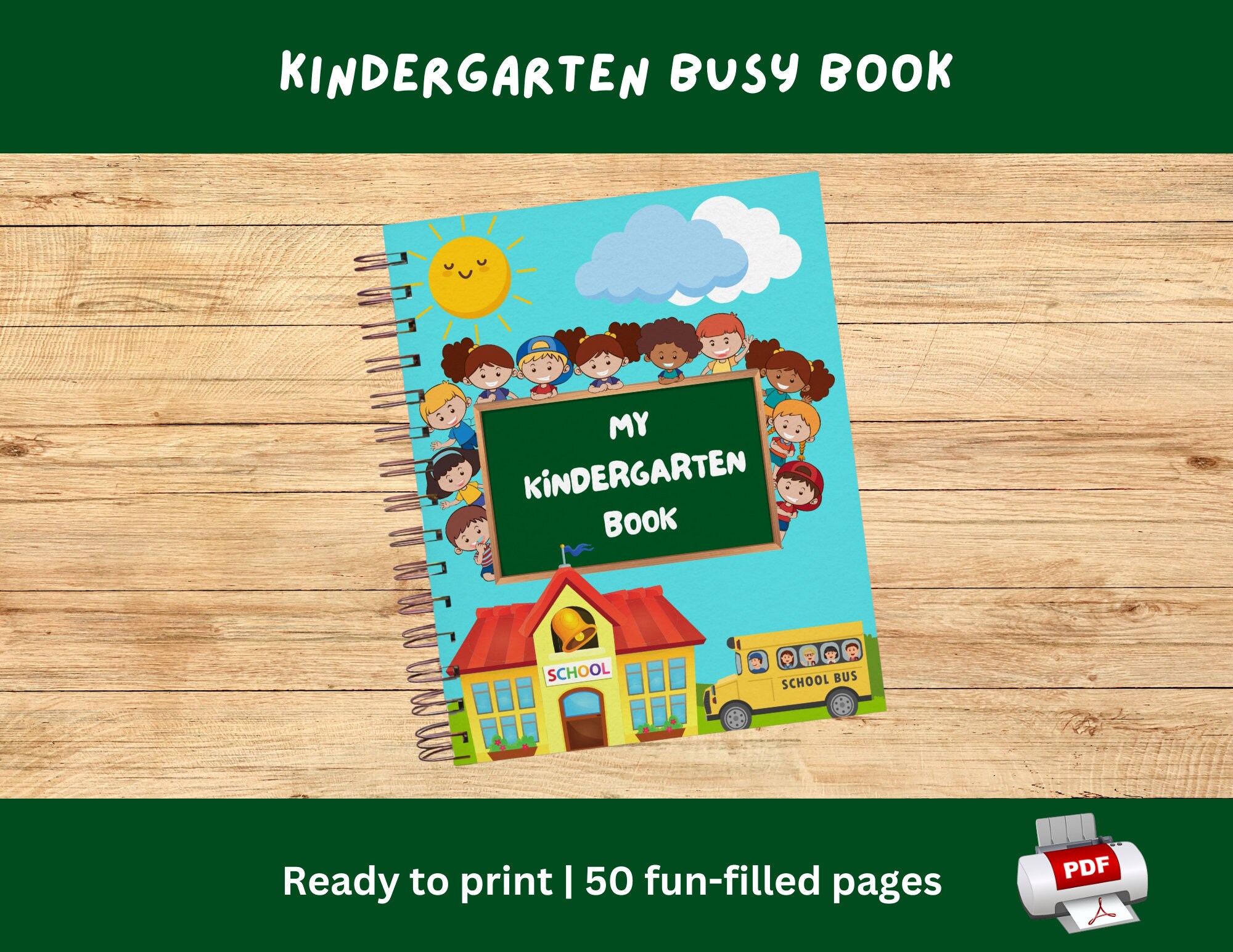 Printable Kindergarten Activity Book: Fun Learning for Kids Educational ...