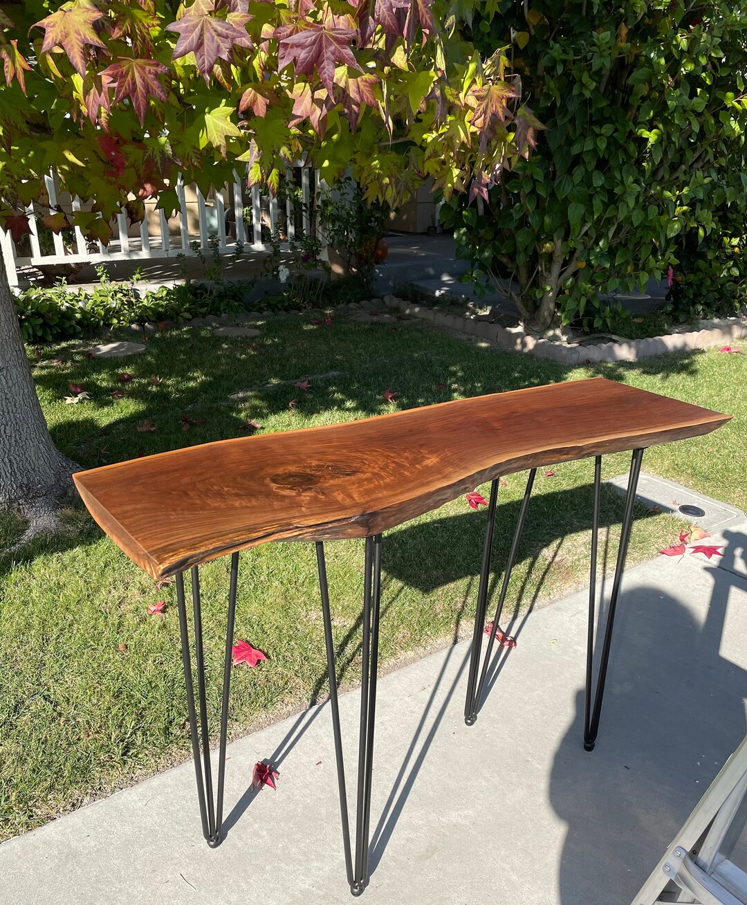 Black Walnut Wood Live Edge Console Table - Etsy