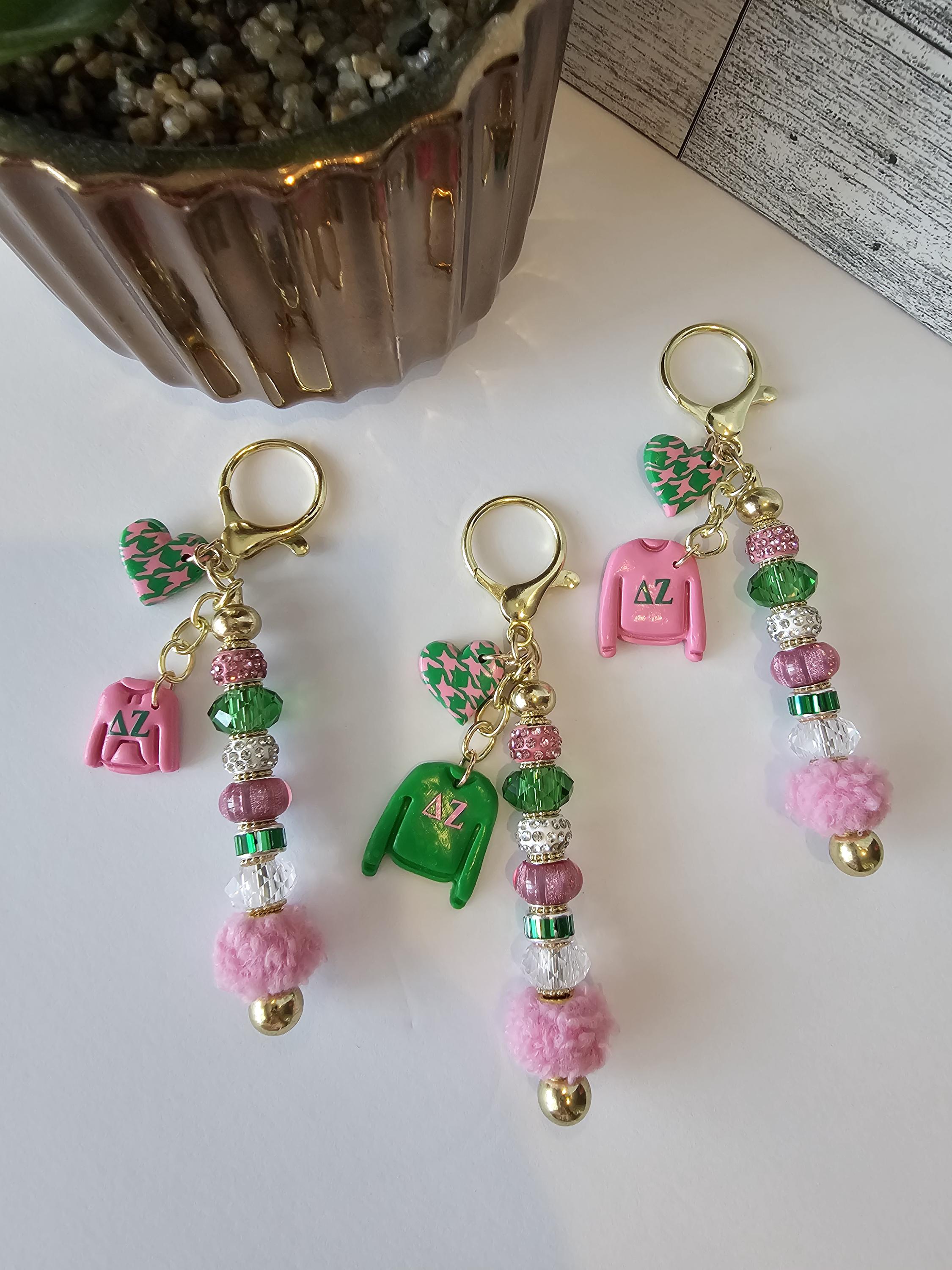Sorority Keychains/lanyard Charms Delta Zeta - Etsy