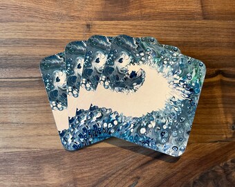 Acrylic Pour Paint Coasters - Etsy