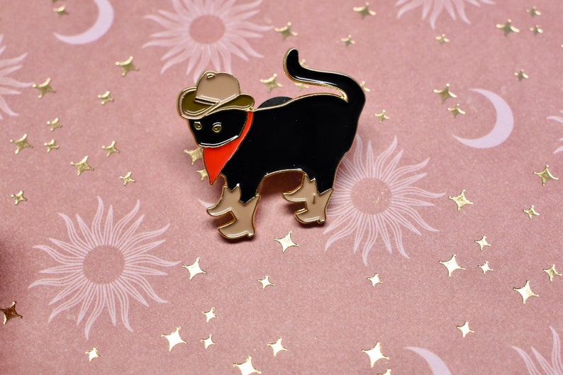 Black Cat Pins Cat Pins Enamel Pins Black Cat Gifts - Etsy