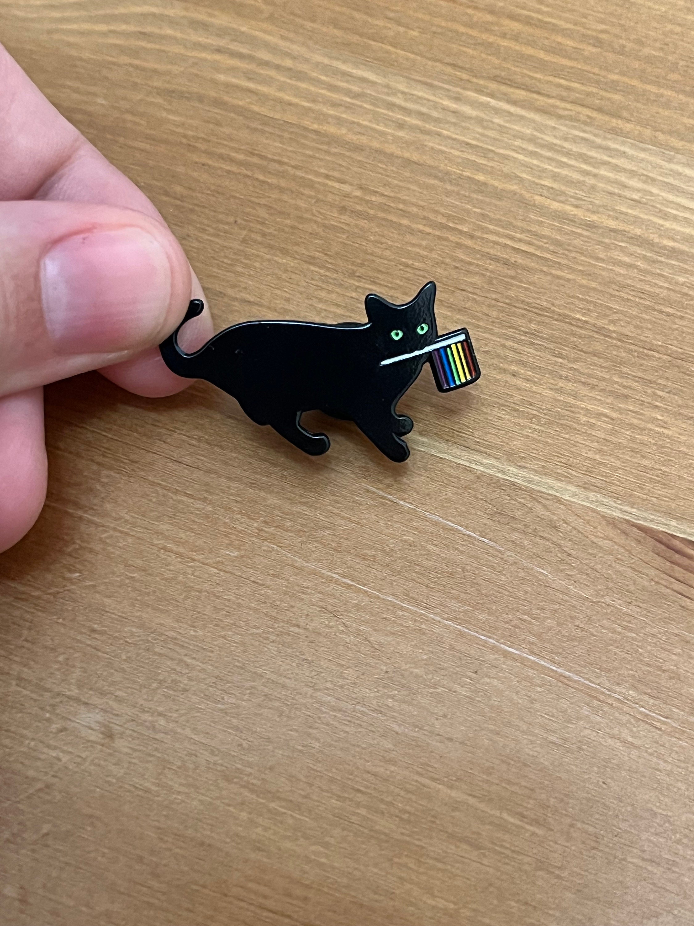 Black Cat Pin Cat Pin Enamel Pins Black Cat Gifts - Etsy