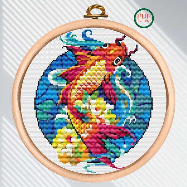 Cross Stitch Koi Fish Pattern - Etsy