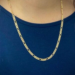 4mm Figaro Chain for Mens and Womens in 14K Gold Filled/cadena Para ...