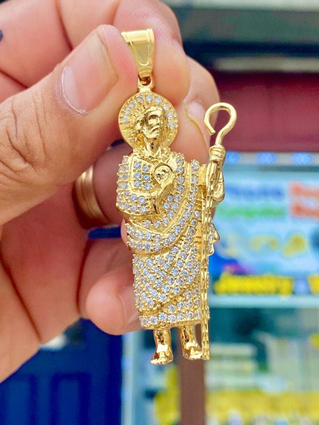14K Gold Filled 3D San Judas Pendant 2 Catholics Pendant - Etsy