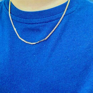 Newborn Baby Kids Girls Boys Chain Mariner Link 14 Inches in 14K Gold ...