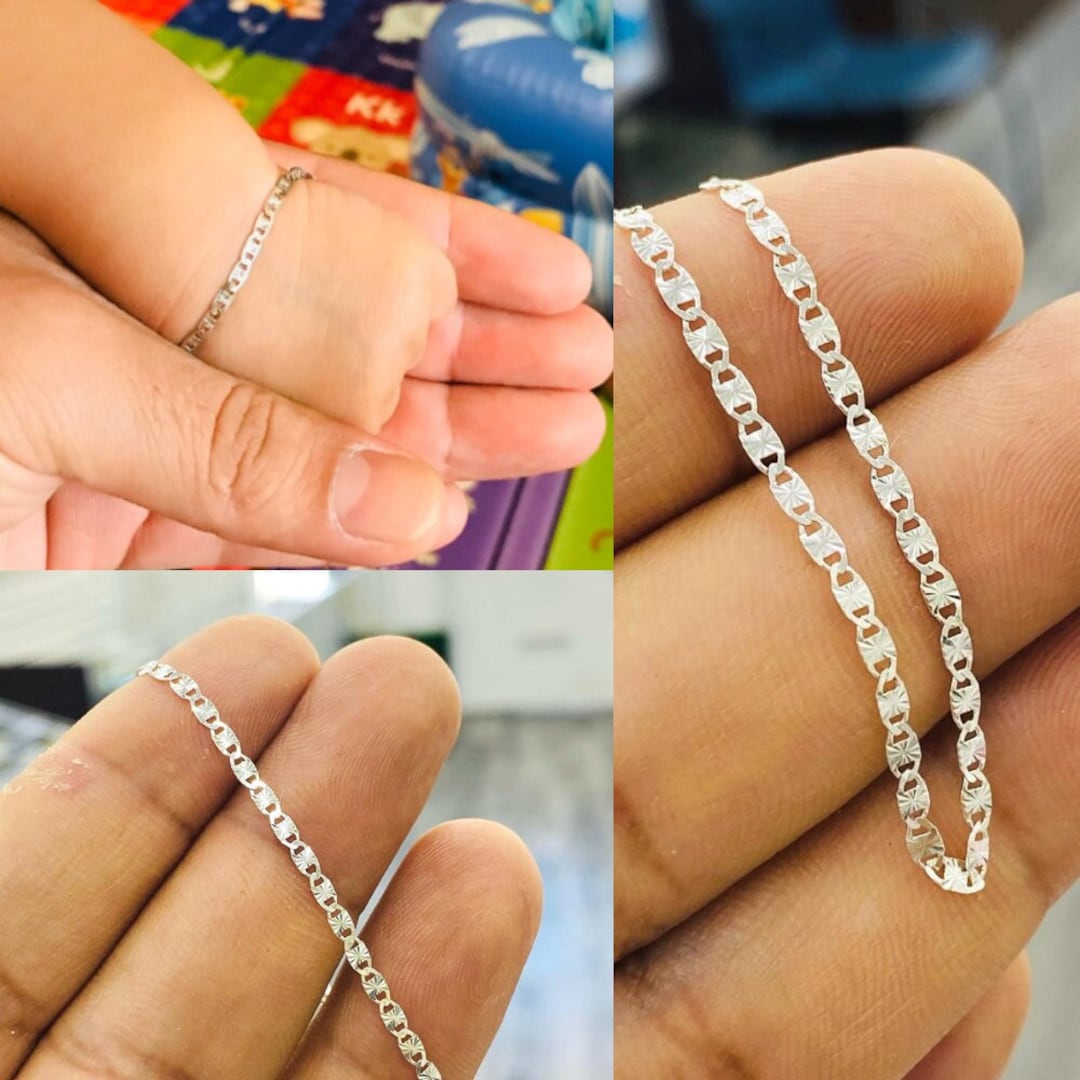 925 Sterling Silver Baby Bracelet/ Newborn Baby Childrens Boys Girls ...
