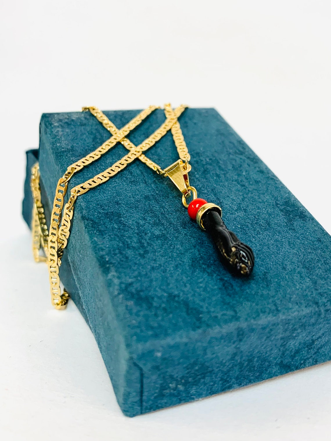 Azabache Necklace for Protection & Good Luck in Gold Filled - Etsy