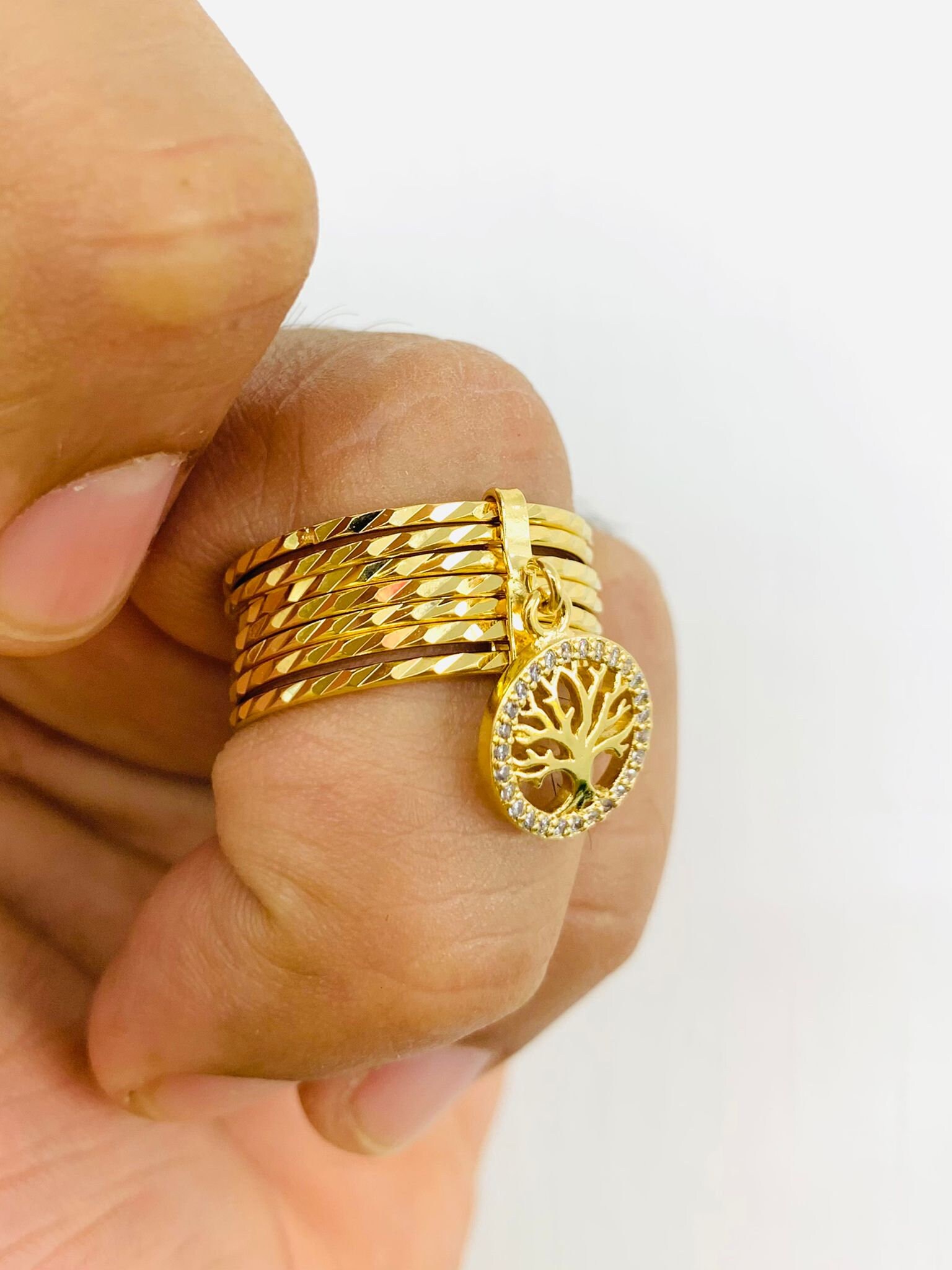 Tree of Life Ring Weekly for Womens in Gold Filled 7 8 9 - Etsy