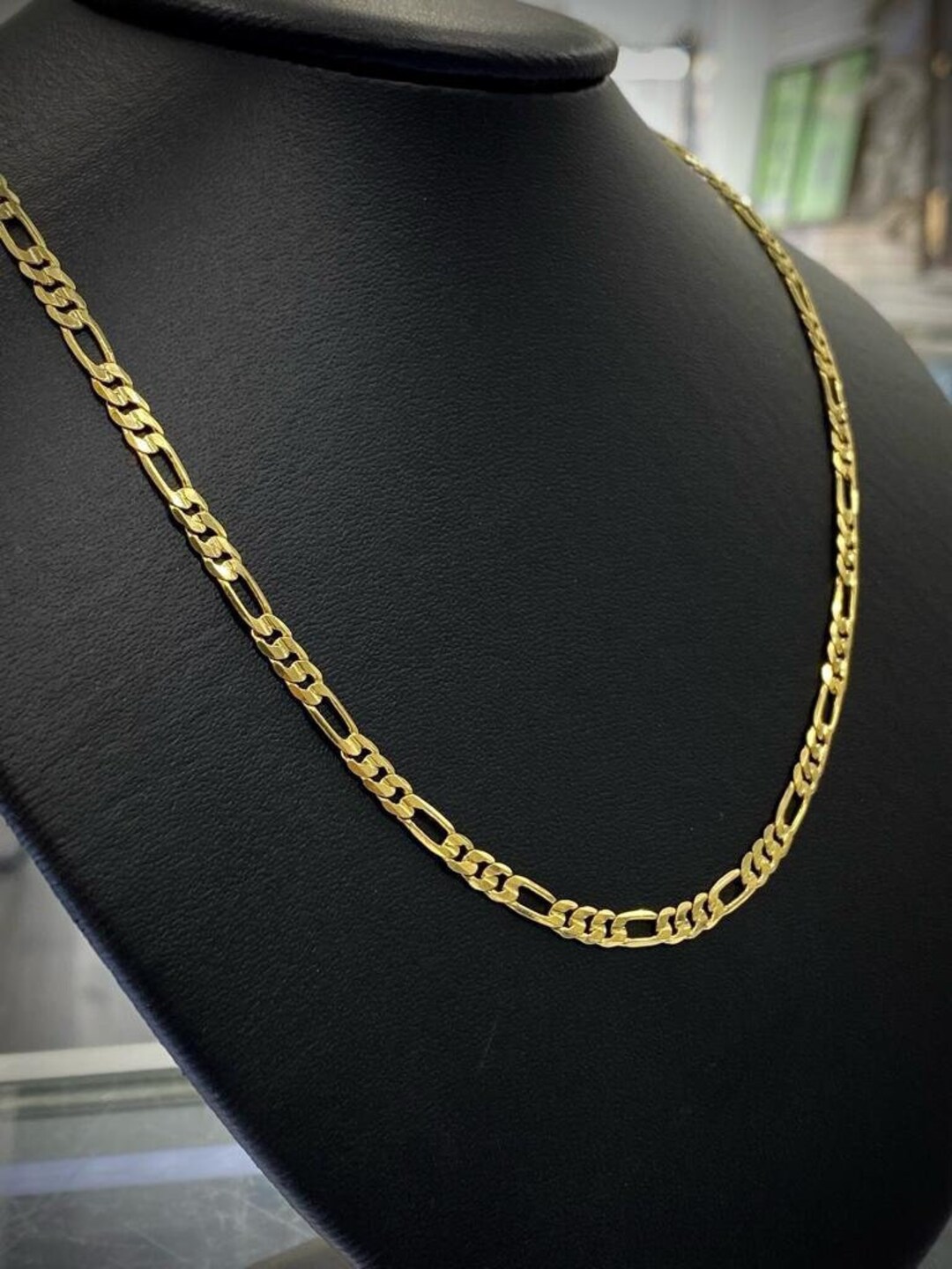 4mm Figaro Chain for Mens and Womens in 14K Gold Filled/cadena Para Mujer Y Hombre/birthday ...
