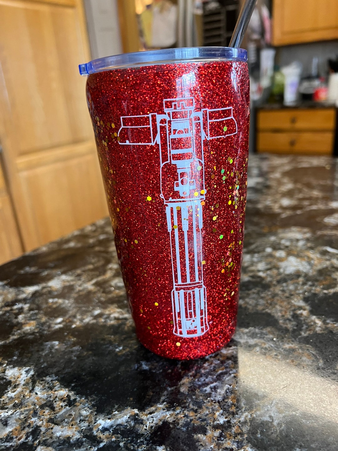 Kylo Ren Glitter Tumbler/coffee Mug/cup 20 Oz/star Wars - Etsy