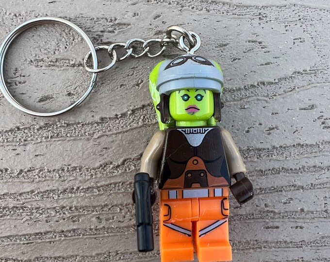 Star Wars Hera Syndulla Keychain Mini Figure Lego Style - Etsy