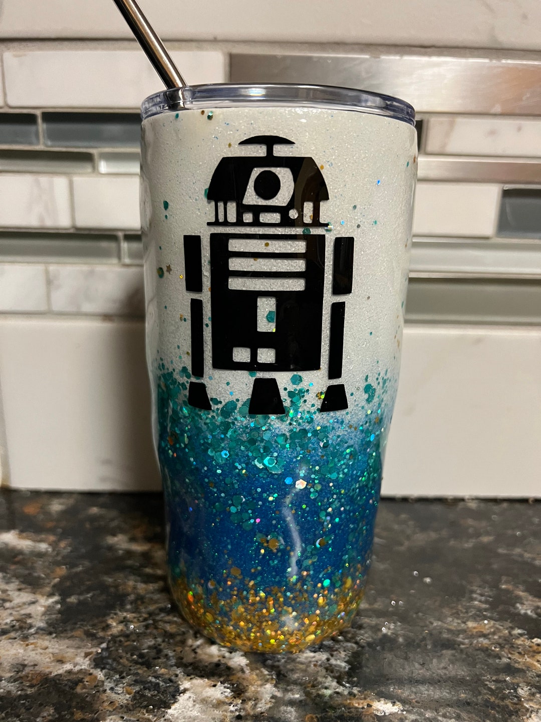 R2D2, C-3PO, BB-8 Star Wars Glitter Tumbler/cup/mug Hot or Cold - Etsy