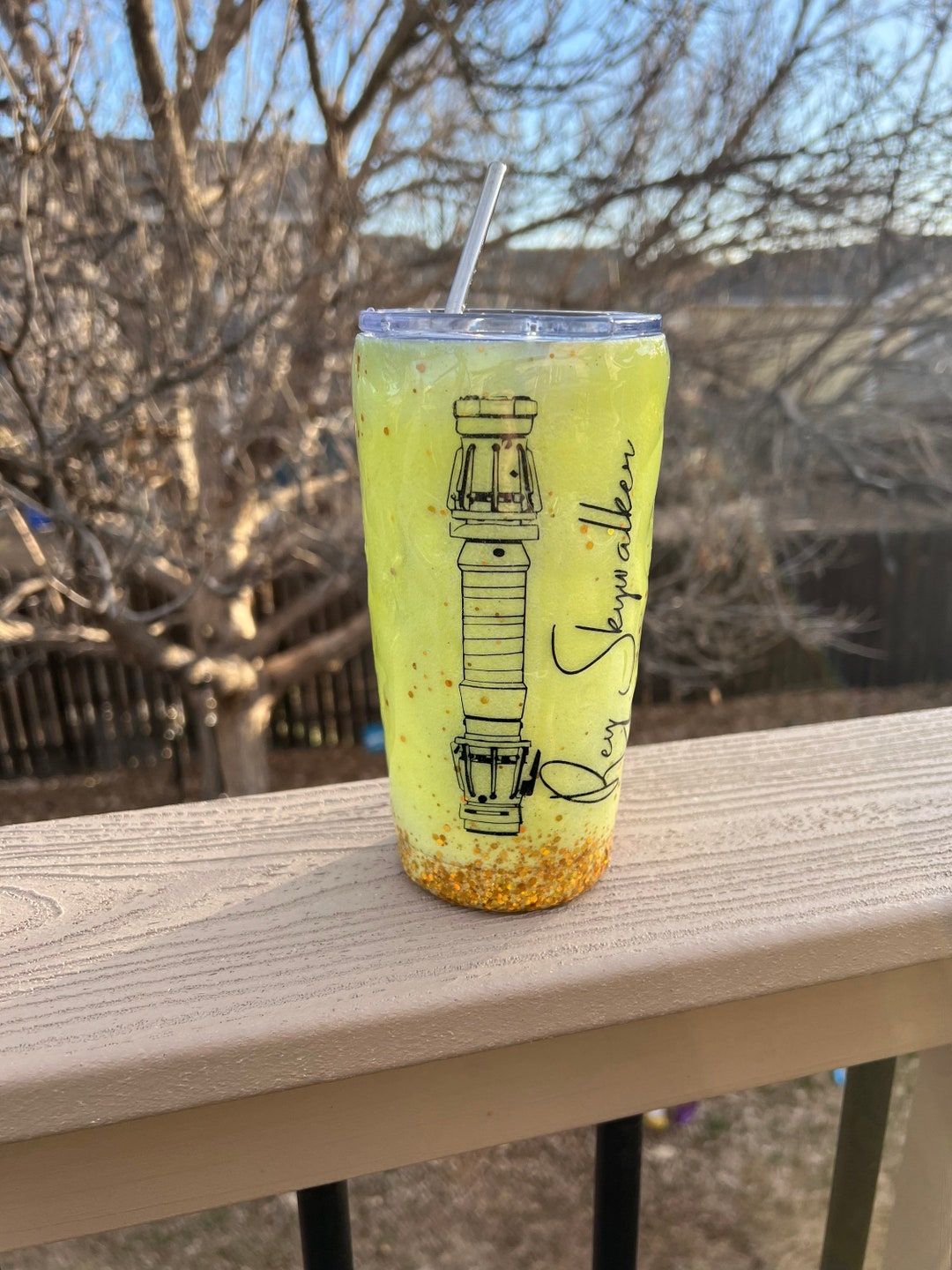 Rey Skywalker Lightsaber Glitter Tumbler/coffee Mug/cup 20 Oz/star Wars ...