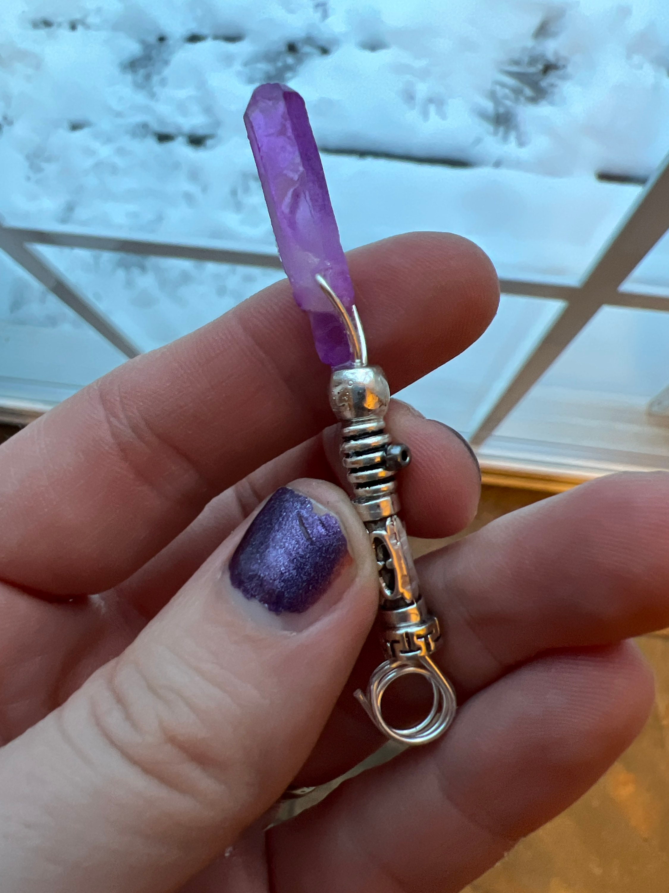 Mini Lightsaber Pendant With Kyber Crystal Blade, One-of-a-kind and ...