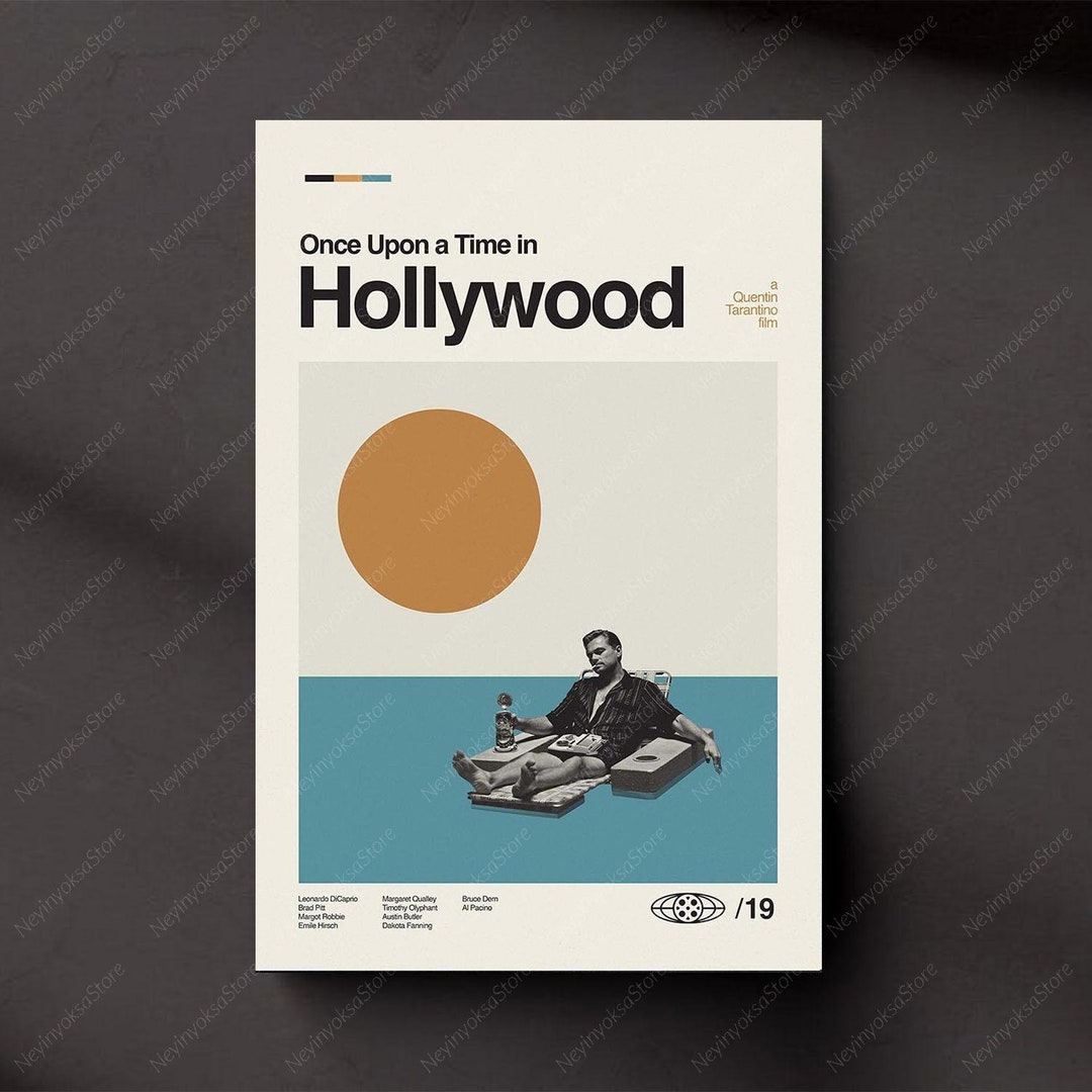 Once Upon A Time in Hollywood Mid Century Modern Movies - Etsy