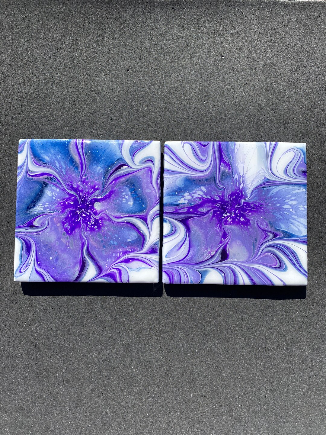 Hand Painted One of a Kind Ceramic Coasters - Etsy