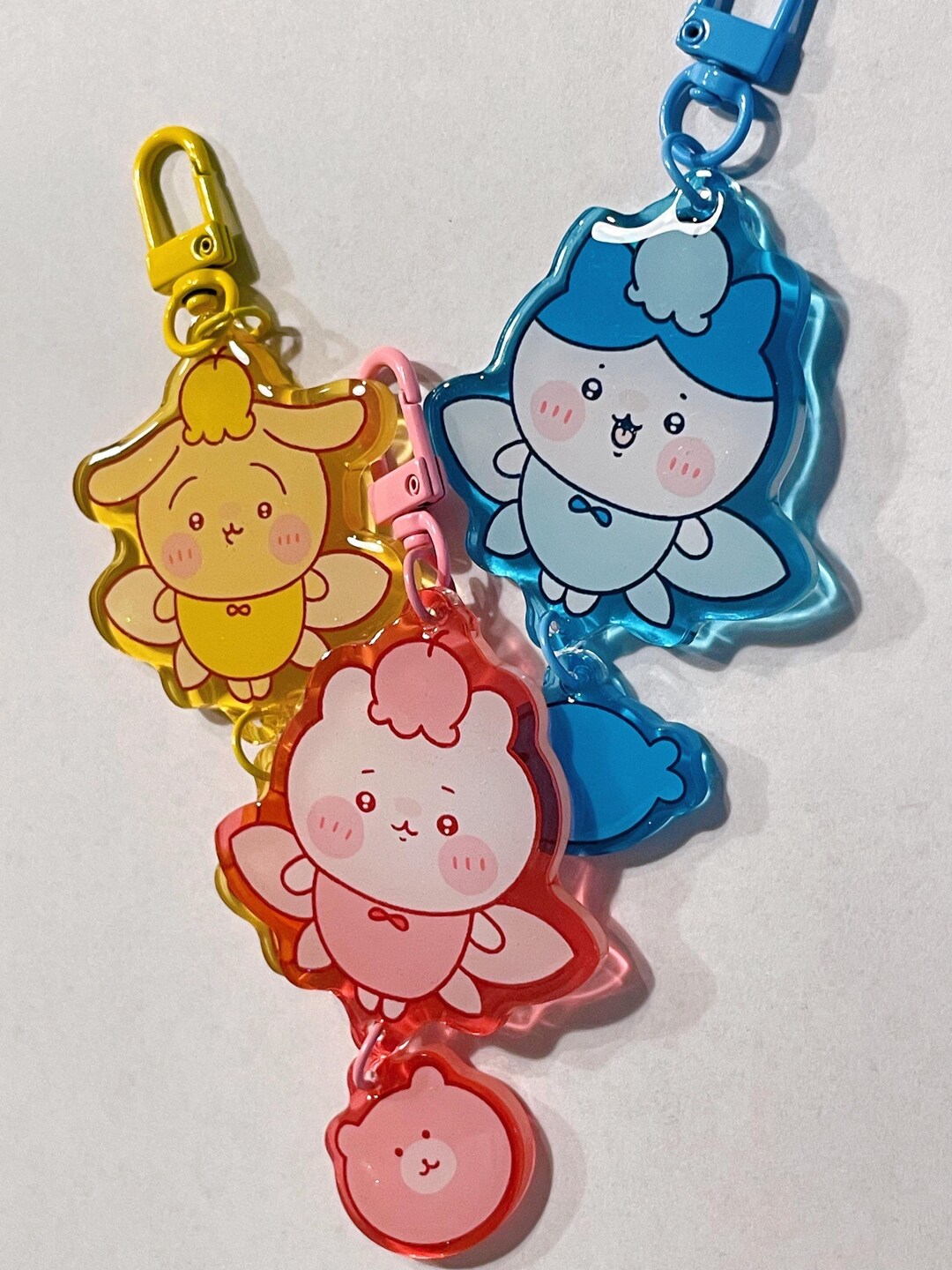 Chiikawa Fairy Glitter Acrylic Linked Charms - Etsy