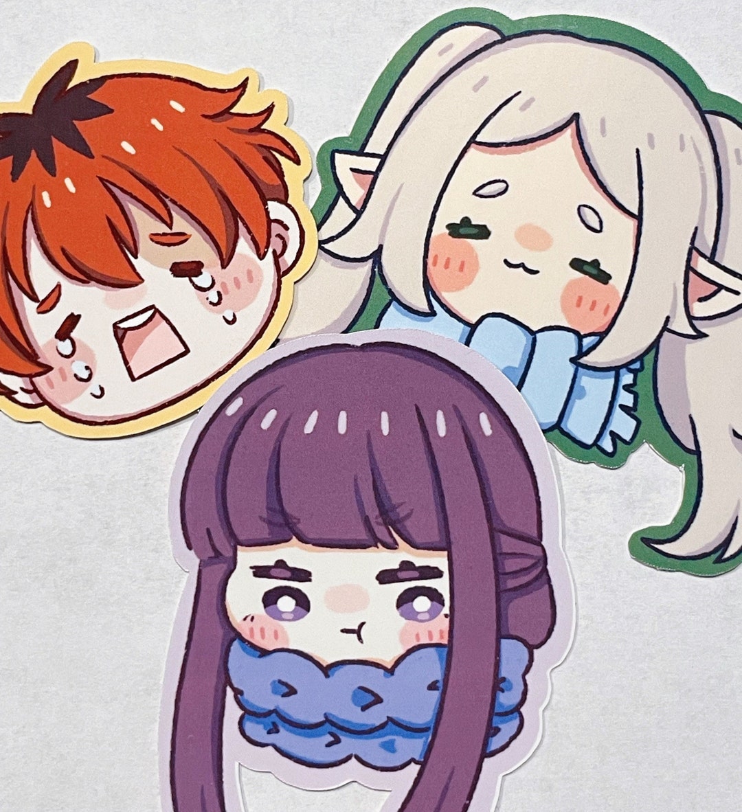 Anime Glossy Stickers Frieren, Fern, Stark - Etsy