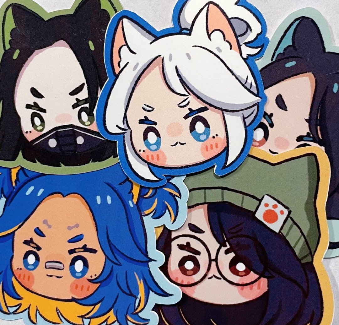 Cat Val Agent Glossy Stickers Valorant Stickers - Etsy