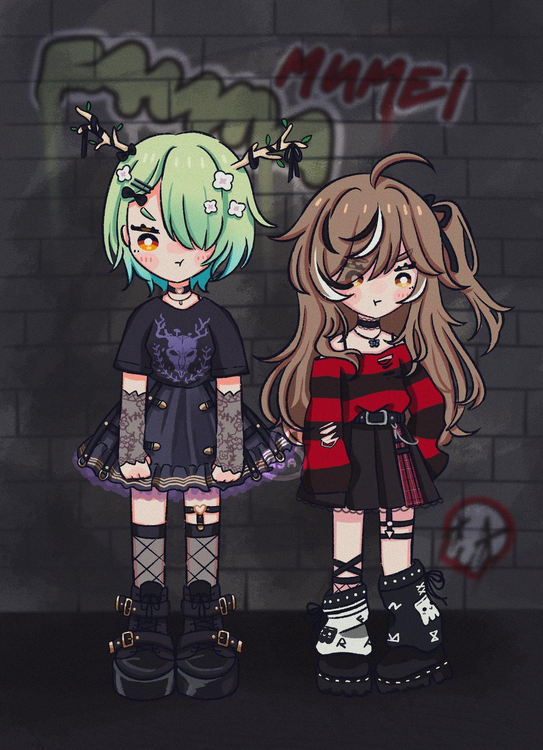 Goth Fauna & Emo Mumei Print Hololive EN, Hololive 5x7 Print - Etsy