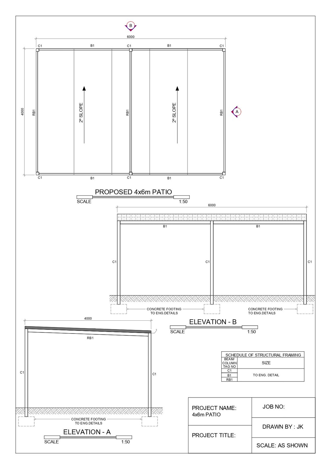 4m X 6m Flat Patio Elevation Drawings - Etsy