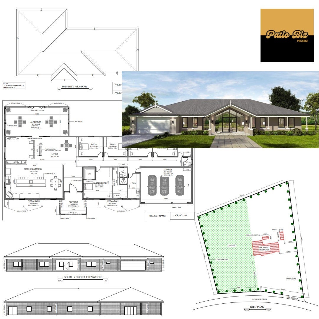 Farmhouse Builders Plans & Custom House Plans 5 Bed - Etsy