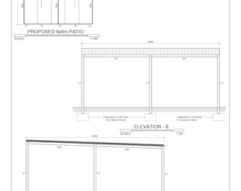 6m X 4m Flat Patio Elevation Drawings - Etsy