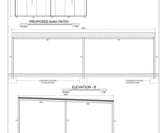 6m X 4m Flat Patio Elevation Drawings - Etsy