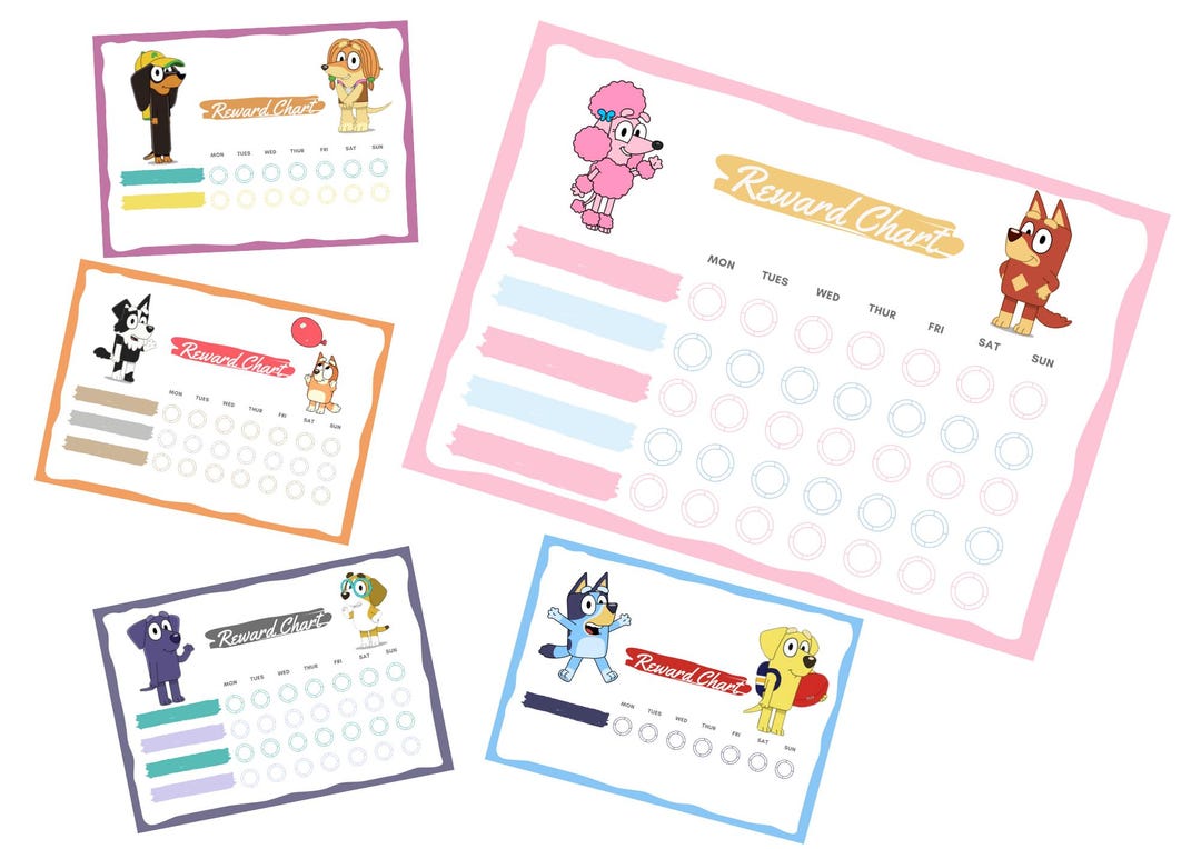 Blue Dog Friends Reward Chart - Etsy