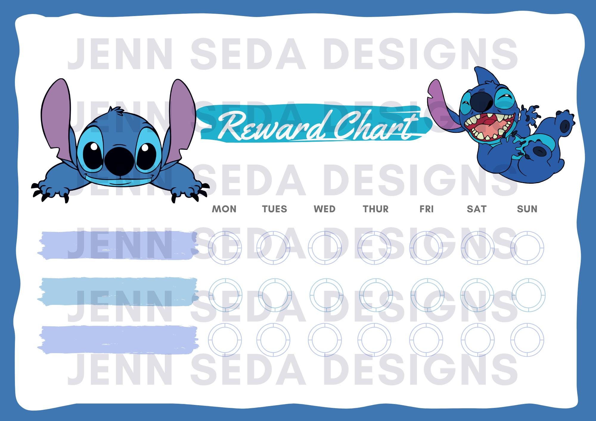 Stitch Reward Chart - Etsy
