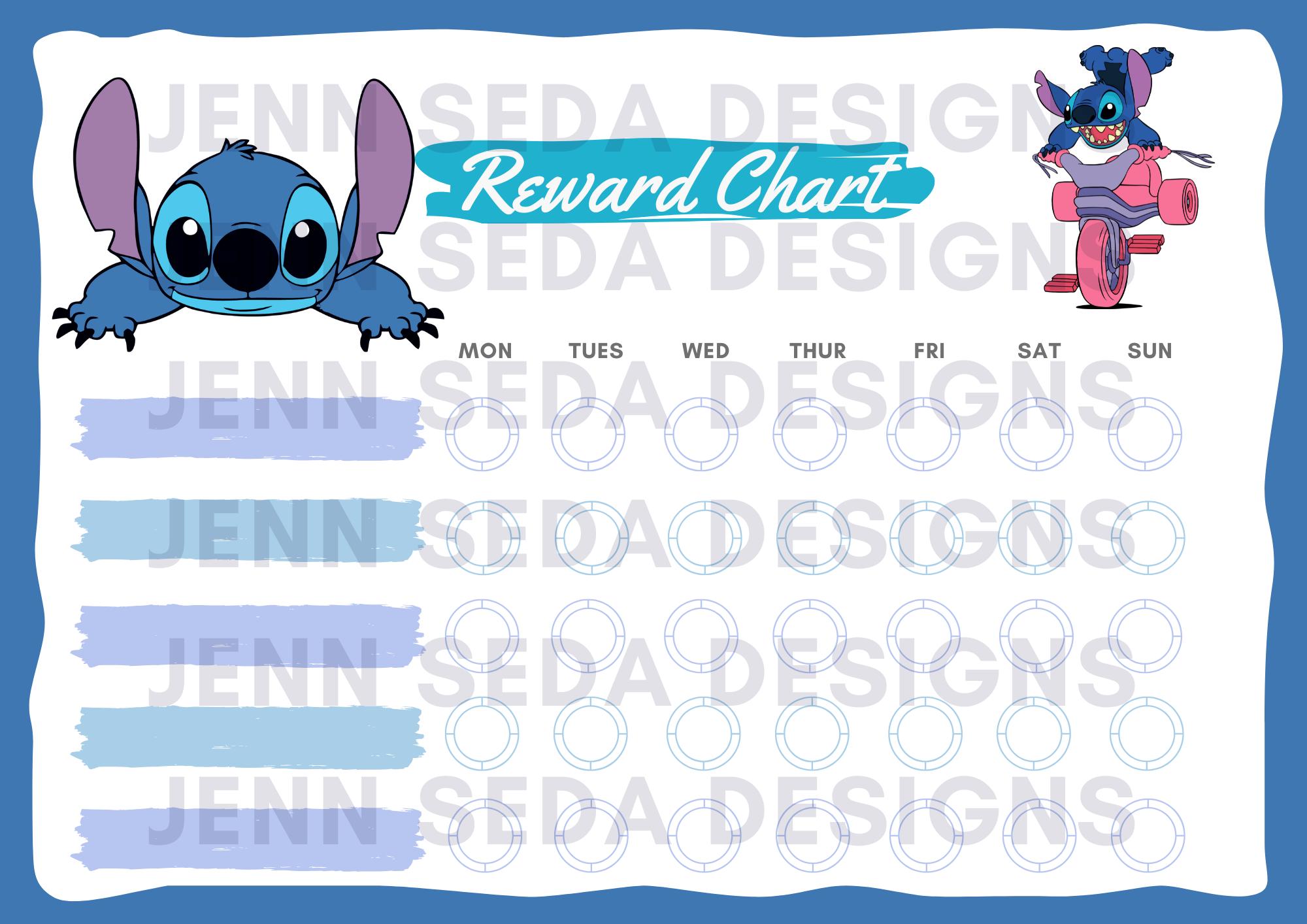 Stitch Reward Chart - Etsy