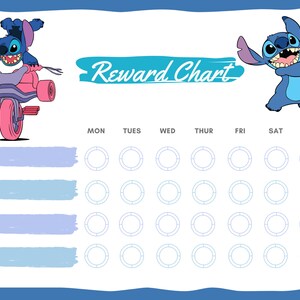 Stitch Reward Chart - Etsy