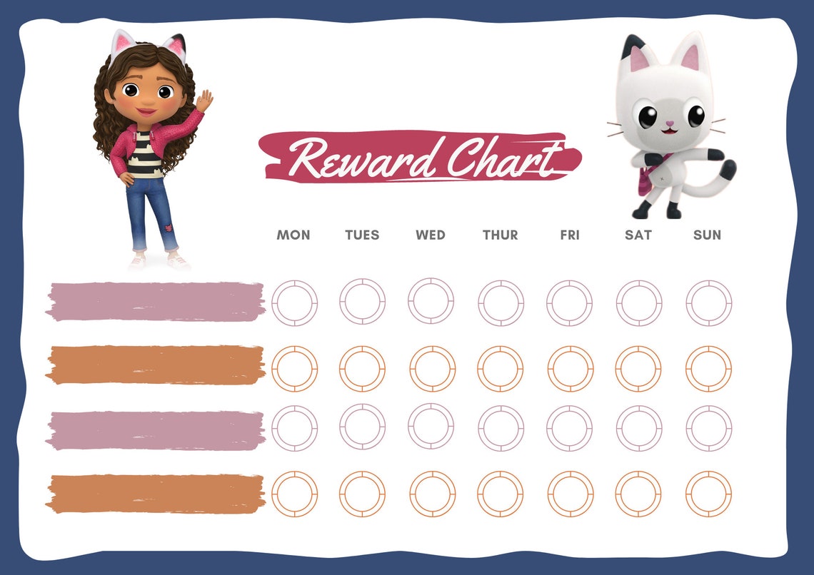 Gabby's Dollhouse Reward Chart - Etsy Canada