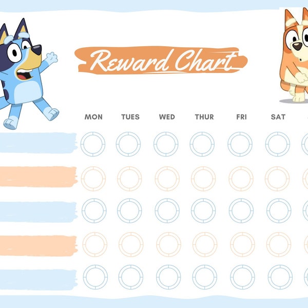 Bluey Rewards Chart - Etsy UK