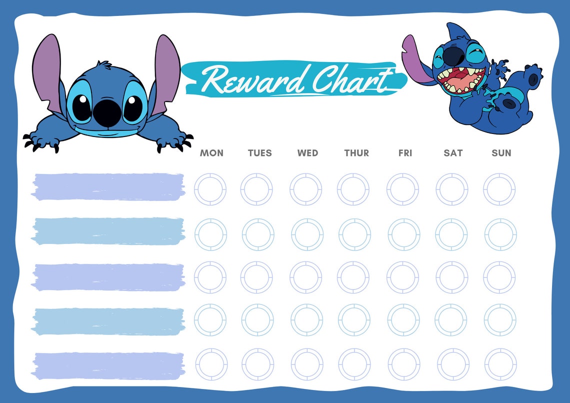 Stitch Reward Chart - Etsy