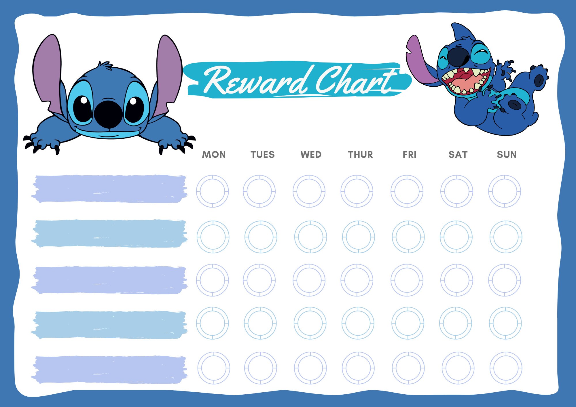 Stitch Reward Chart - Etsy
