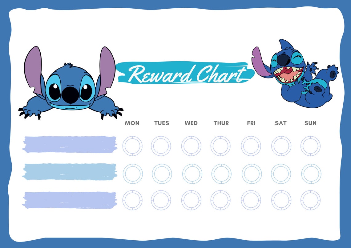 Stitch Reward Chart - Etsy
