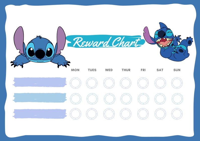 Stitch Reward Chart - Etsy