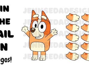 Printable Pin the Tail on Unicorn buttermilk Bluey Games Bluey Themed ...