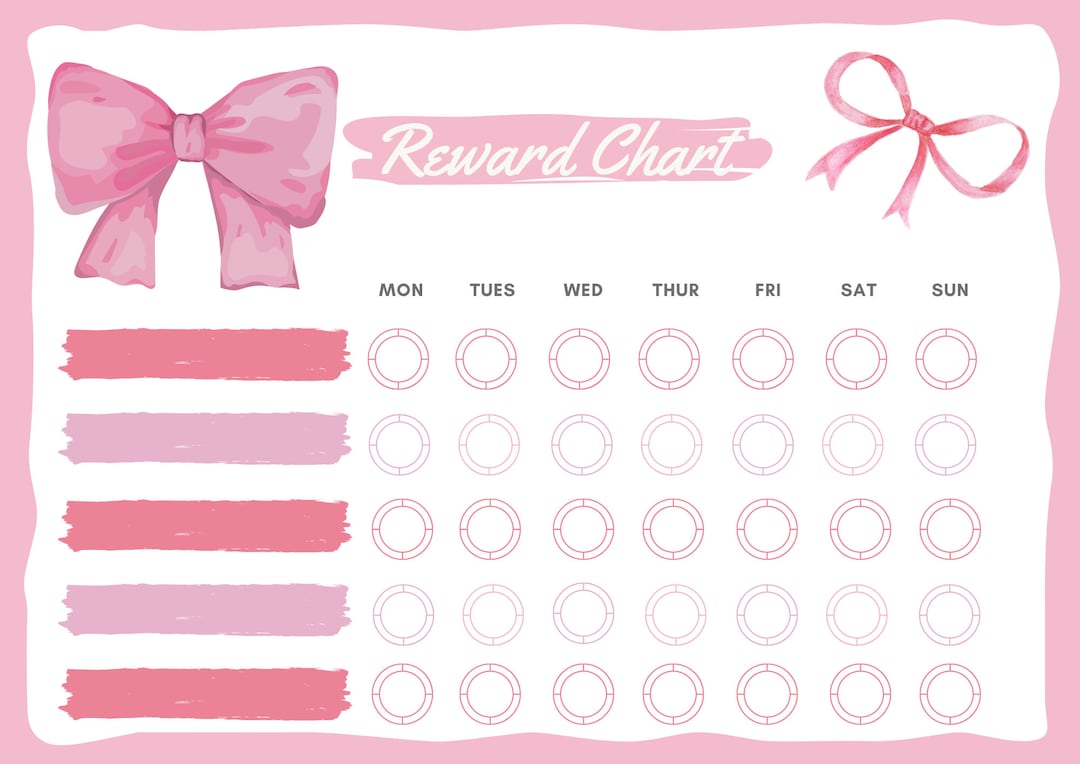 Bows Reward Chart - Etsy
