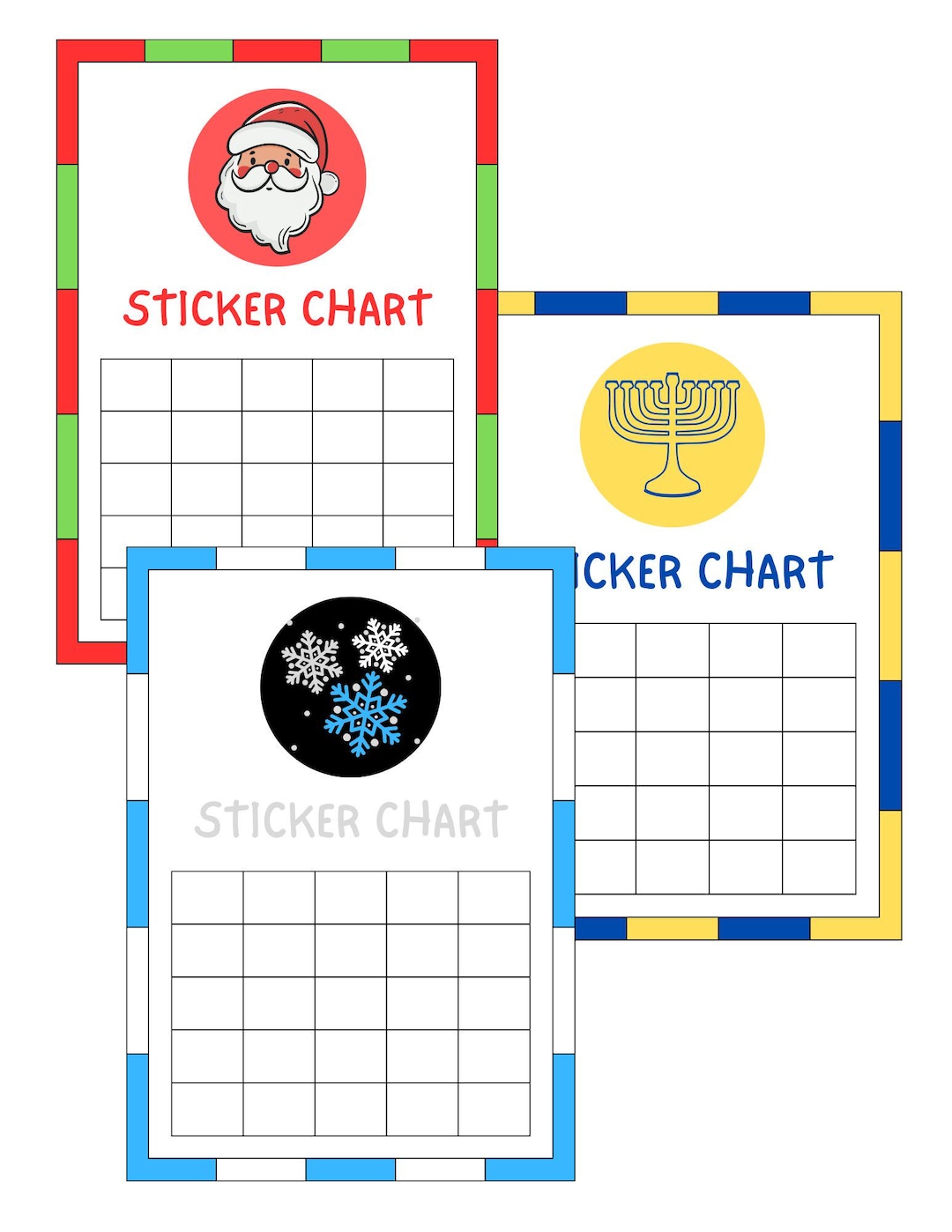 Christmas Reward Chart Printable for Kids – Holiday Behavior Chart ...