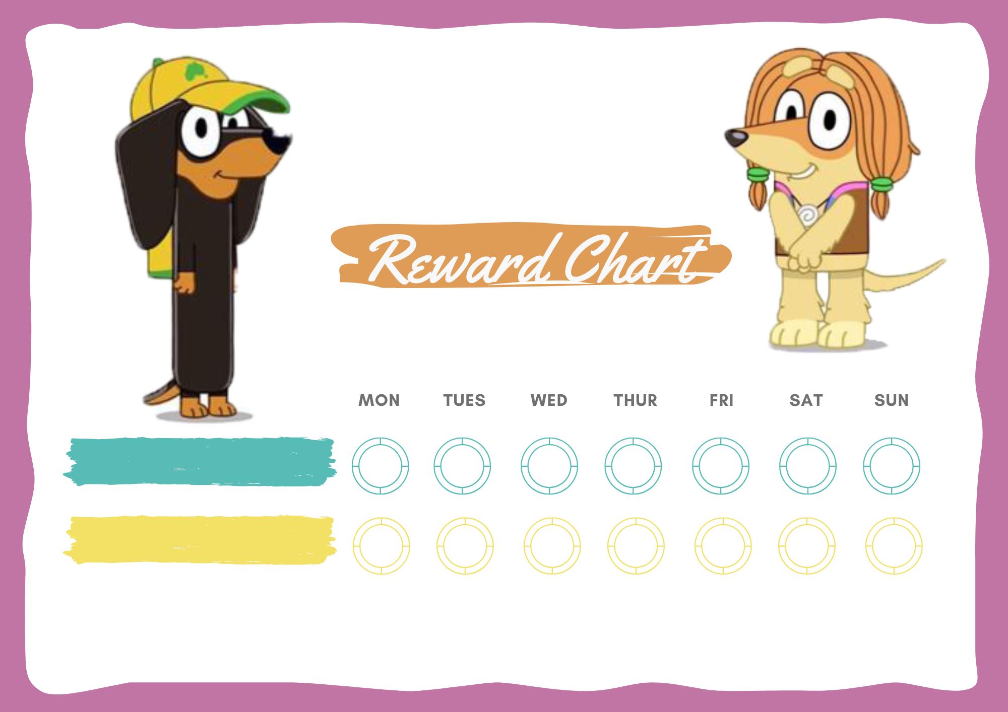 Blue Dog Friends Reward Chart - Etsy