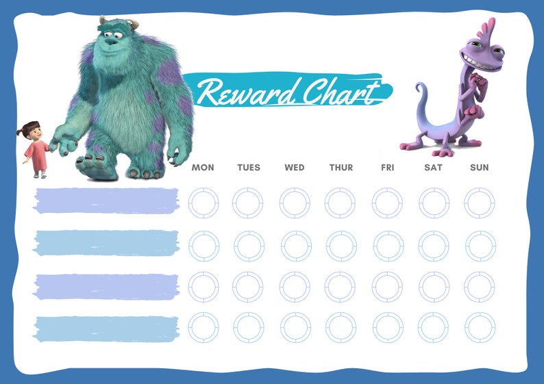 Monsters Inc Reward Chart - Etsy