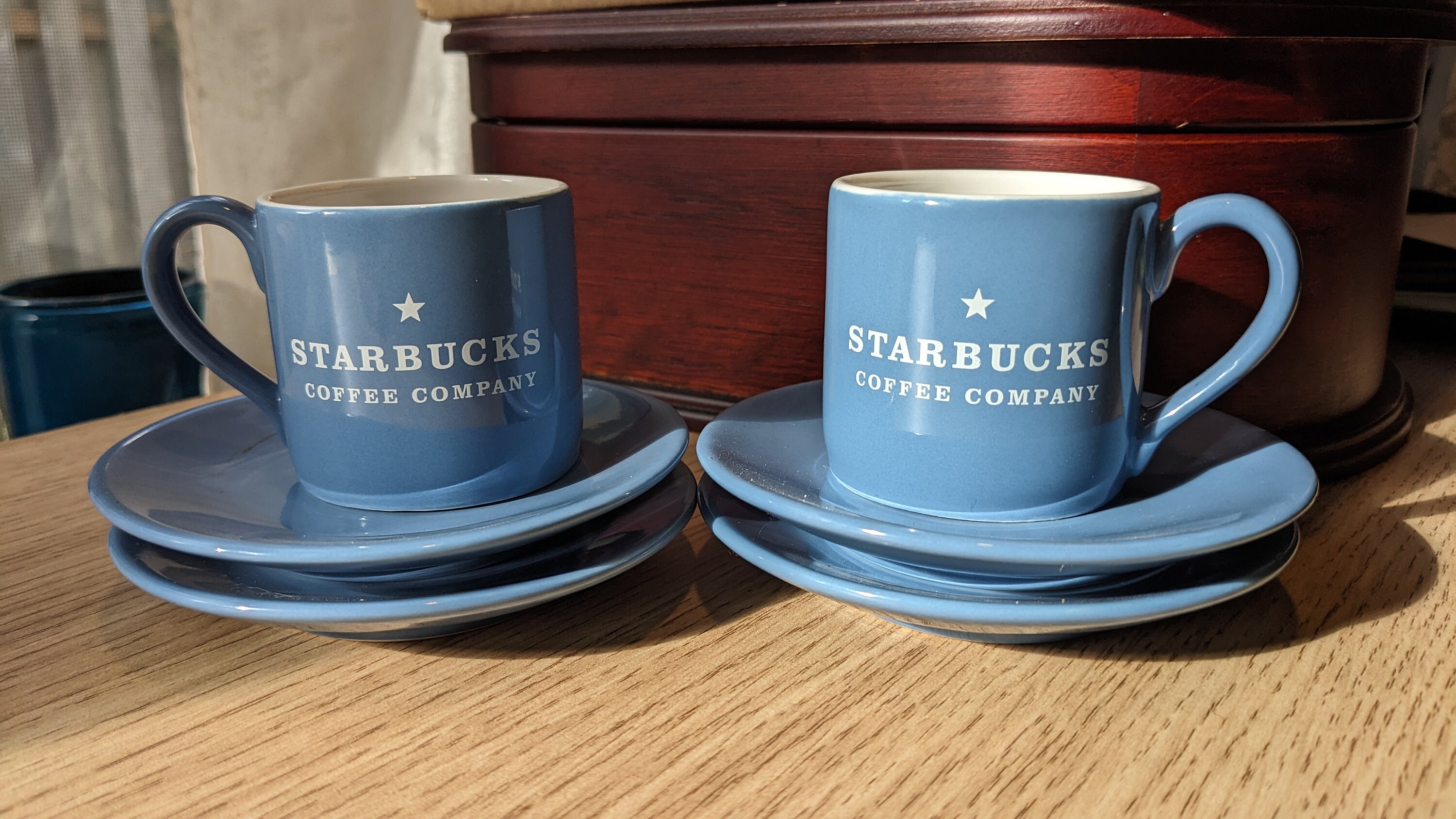 Starbucks Expresso Coffee Shot Cup Set and 4 Saucers Made in 2000. - Etsy